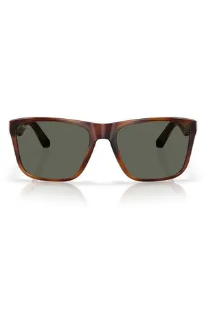 COSTA DEL MAR 59mm Polarized Rectangle Sunglasses - Tortoise/gray 580g