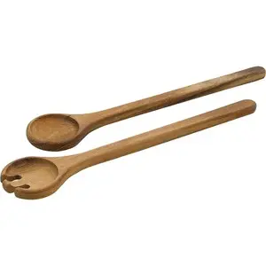 ZASSENHAUS Acacia Wood 2 Piece Salad Serving Utensil Set - Brown