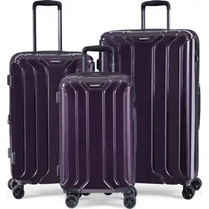 NONSTOP NONSTOP Elite Hardside 3-Piece Luggage Set With Packing Cubes Plum