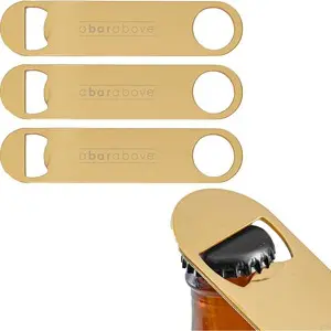 A BAR ABOVE Gold Bar Blade Bottle Openers - Stainless Steel