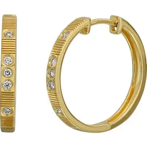 Bony Levy Cleo Diamond Hoop Earrings - 18k Yellow Gold