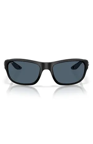 COSTA DEL MAR Clipperton 58mm Polarized Sunglasses - Matte Black/ Gray 580p