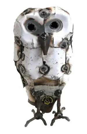 MBARE Snowy Owlsrecycled Metal