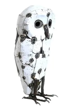 MBARE Snowy Owlsrecycled Metal
