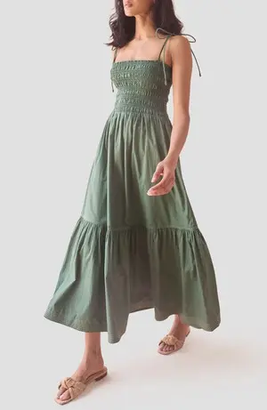 Omika Adley Maxi Dress - Solid Palm
