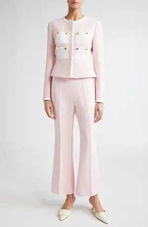 Giambattista Valli Bouclé Tweed Crop Jacket