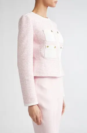 Giambattista Valli Bouclé Tweed Crop Jacket