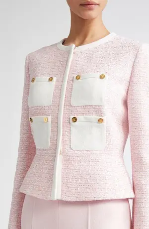Giambattista Valli Bouclé Tweed Crop Jacket