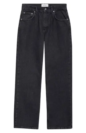 SECOND / LAYER Big Papi Slim Straight Leg Jeans - Black Stone Wash 2249
