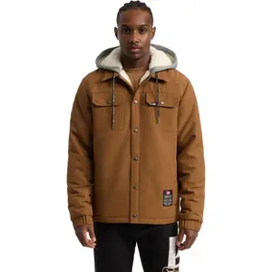 ECKO UNLTD. Faux Shearling Lined Jacket - Sepia