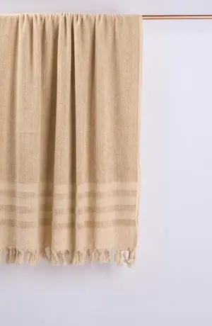 LOOM.IST Hand Loomed Linen Terry Bath Towel - Natural