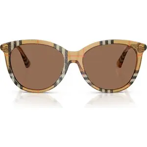 Burberry 55mm Phantos Sunglasses - Dark Brown