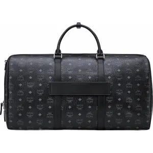Mcm Ottomar Weekender Bag In Visetos - Black