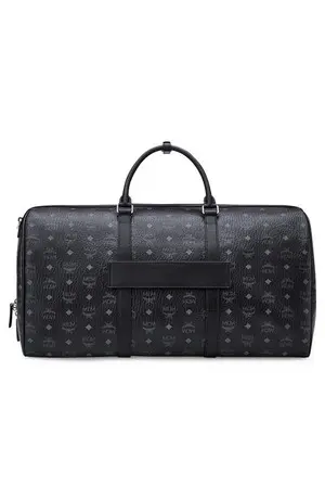 Mcm Ottomar Weekender Bag In Visetos - Black