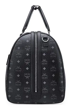 Mcm Ottomar Weekender Bag In Visetos - Black