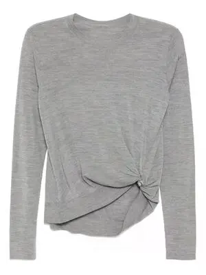 LESS Draped Knitted Top - Grey