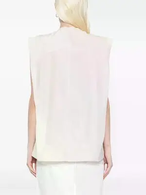 LESS Sleeveless Silk Blouse