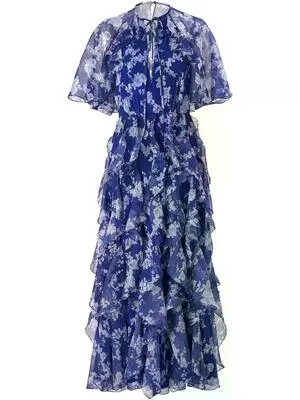 Carolina Herrera Floral-print Ruffled Dress