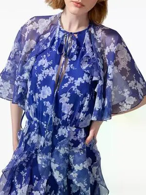 Carolina Herrera Floral-print Ruffled Dress
