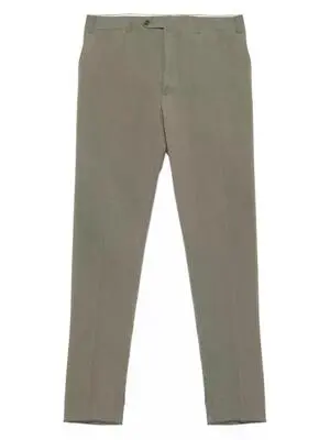 Canali Pressed-crease Trousers - Green