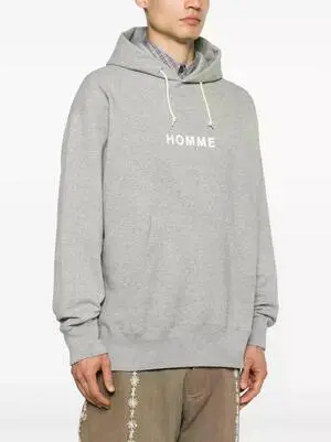 Comme Des Garçons Logo-print Hoodie - Grey