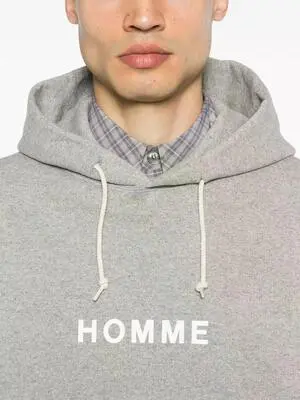 Comme Des Garçons Logo-print Hoodie - Grey