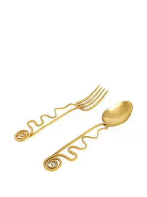 L'Objet Spirale Serving Set - Gold
