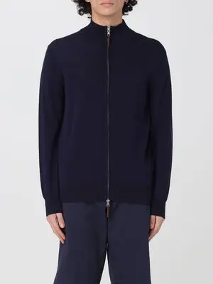 BALLANTYNE Zip Up Sweater - Navy