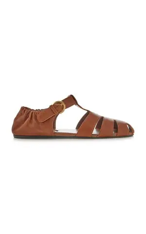 Miu Miu Leather Fisherman Sandals