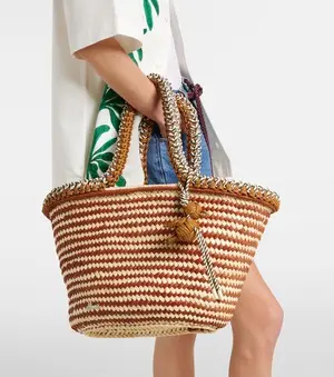 ALEMAIS Dee Dee Large Raffia Tote Bag