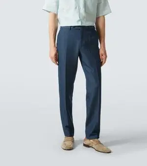 Zegna Wool And Linen Suit - Blue