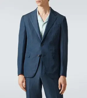 Zegna Wool And Linen Suit - Blue