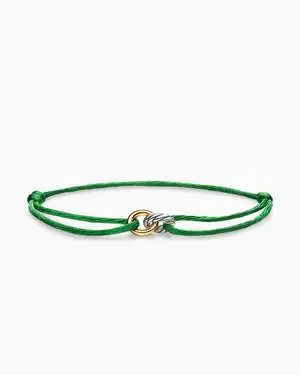 David Yurman Sculpted Cable Linked Cord Bracelet - Green