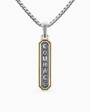 David Yurman Courage Amulet - Sterling Silver/14k Yellow Gold