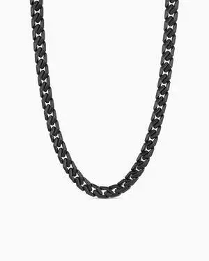 David Yurman Curb Chain Link Necklace - Black Titanium