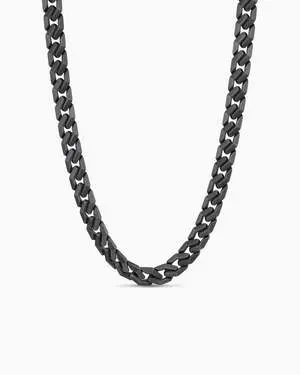 David Yurman Curb Chain Angular Link Necklace - Black Titanium