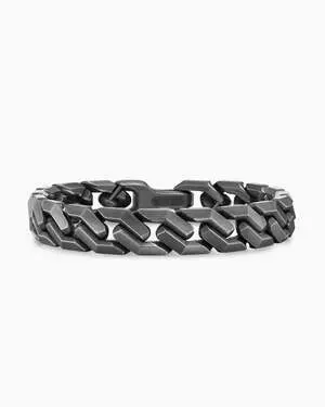 David Yurman Curb Chain Angular Link Bracelet - Anthracite Titanium