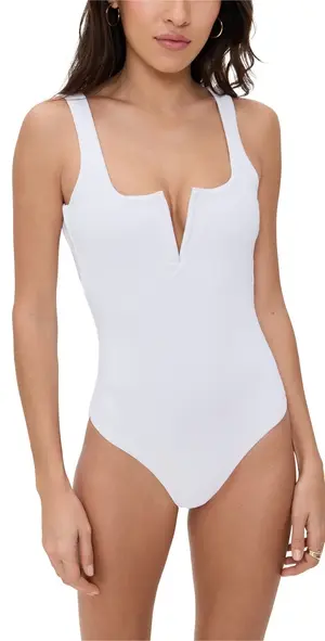 Beach Riot Tropez One-piece Swimsuit - White