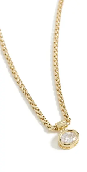 Shashi Bezel Solitaire Olympia Necklace - Gold