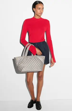 Mz Wallace Medium Metro City Tote - Sable Pearl
