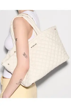 Mz Wallace Medium Metro City Tote - Sandshell