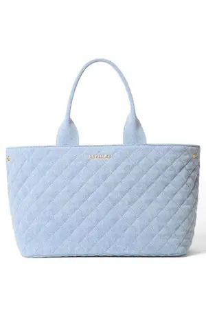 Mz Wallace Medium Metro City Tote - True Light Denim