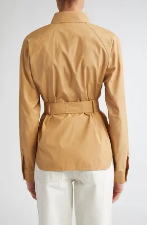 Max Mara Juglas Belted Button-up Shirt - Caramel