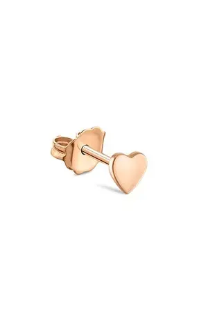 MARIA TASH Maria Tash Heart Stud Earring 14k Rose Gold