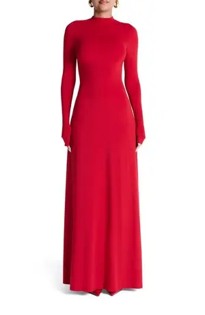 Naked Wardrobe Mock Neck Evening Dresses