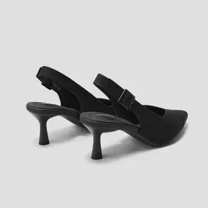 Vivaia Pointed-toe Slingback Sandals - Black