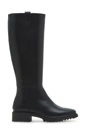 Blondo Colorado Waterproof Knee High Riding Boots - Black Leather