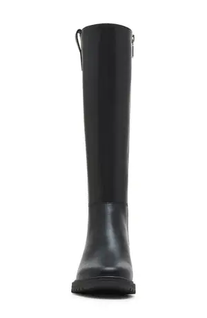 Blondo Colorado Waterproof Knee High Riding Boots - Black Leather
