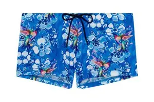 HOM Colibris Swim Shorts - Blue Print