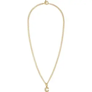 ROXANNE ASSOULIN Puffy Initial Pendant Necklace - Gold C
